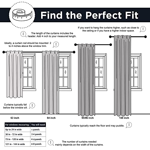 SUN+BLK Kinsley Lined Textured Total Blackout Light Blocking Noise Reducing Grommet Single Curtain Panel, Grey, 52x84