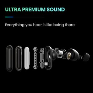 HHOGene Gpods RGB Wireless Earbuds with Led Light Control, Noise Cancelling Bluetooth Earphones in Ear with Fast Charging Case, IPX4 Sweatproof Sport Gaming Hiking Traveling for iPhone & Android Black