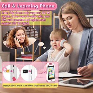 UNERVER Kids Phone - Phone for Kid Real Cell Phone for Girls/Boys Toddler Christmas Birthday Gift Age 3-8, Toy Phone for Kids MP3 Music Player with Flip Cameras Children Learning Play Phone