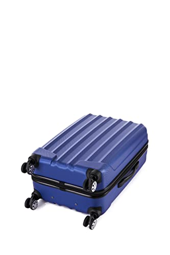 Rockland Santa Monica Hardside Spinner Wheel Luggage, Blue, 19", 24", 28"