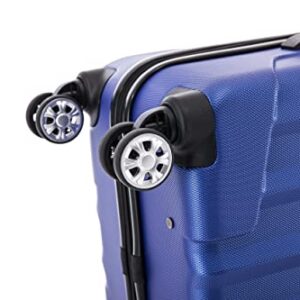 Rockland Santa Monica Hardside Spinner Wheel Luggage, Blue, 19", 24", 28"