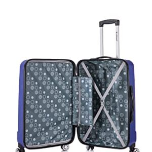 Rockland Santa Monica Hardside Spinner Wheel Luggage, Blue, 19", 24", 28"