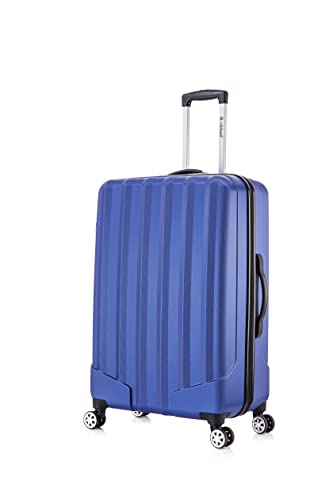 Rockland Santa Monica Hardside Spinner Wheel Luggage, Blue, 19", 24", 28"