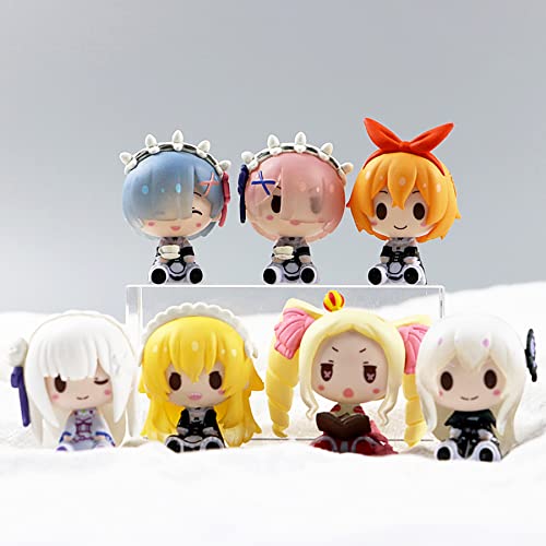 Anime Figure 7pcs/Set Anime Action Figures Girls Toys Collectible Doll Set Anime Statues Anime Stuff (yishijie Set)