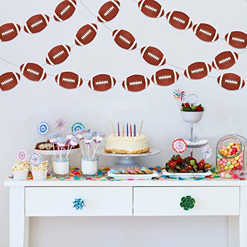 8 Packs Football Party Banners Garland Kit Football Hanging Swirl Football Party Supplies Decorations Paper Cutouts for Birthday Party Home Classroom Favor Supplies Decor