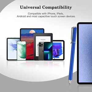 METRO Universal Stylus Pens for Touch Screens - High Sensitivity Capacitive Stylus Fiber Tips 2 in 1 Touch Screen Pen for iPad iPhone and All Other Tablets & Cell Phones (Black/Blue/Purple/Pink)