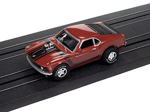 Auto World Super III 1970 Ford Boss Mustang (Red) HO Scale Slot Car