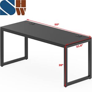 SHW Artwork Solo Desk, Black