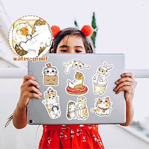 Cat Stickers 126PCS Cute Cat Stickers Vinyl Waterproof Cartoon Animal Sticker for Kids Teens Adults Scrapbook Water Bottles Laptop Skateboard Kawaii Aesthetic Graffiti Decals