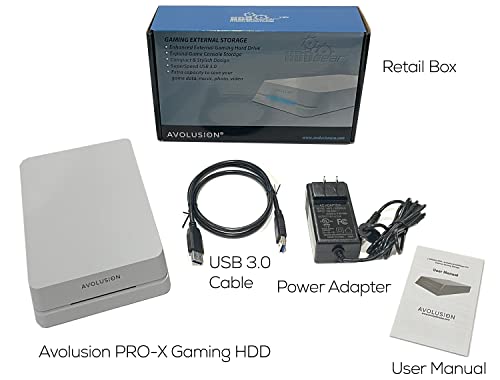 Avolusion HDDGear Pro 8TB 7200RPM USB 3.0 External Gaming Hard Drive (for PS5) White - 2 Year Warranty