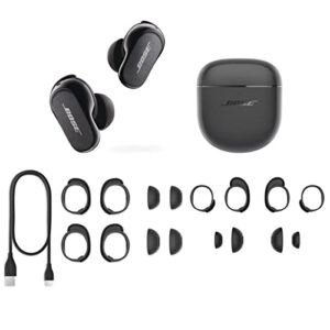 bose quietcomfort earbuds ii, triple black with alternate sizing kit