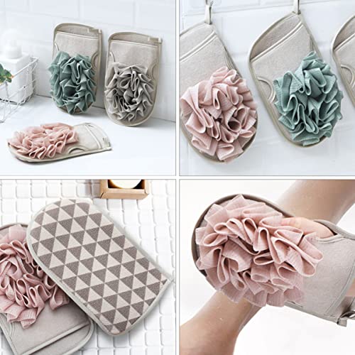 STOBAZA Brush Skin Bathroom Glove Ball Scrubber Exfoliating Massage Tool Mesh Side Scrub Gloves for and Women Beauty Bath Health Care Dual Flower Sponge Body Mitts Spa Pouf Shower Brushes