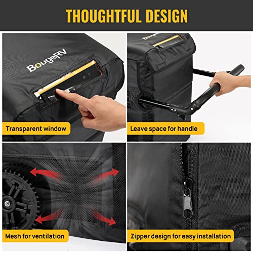 BougeRV 48 Quart Insulated Protective Cover, 12 Volt Portable Refrigerator Cover for BougeRV CR45 Fridge, Portable Refrigerator Bag for Dual Zone Refrigerator (Refrigerator NOT Included)