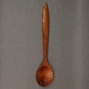 Zeckos Set of 2 Modern Minimalist Carved Wood Fork & Spoon Wall Hanging Home Decor 23.75 Inches High