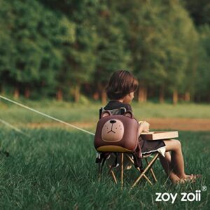 Zoy zoii Bear Backpack for Boys Girls, Cute Backpack for Kids, Mini Preschool Travel Bag for Toddler, Ages 3-6