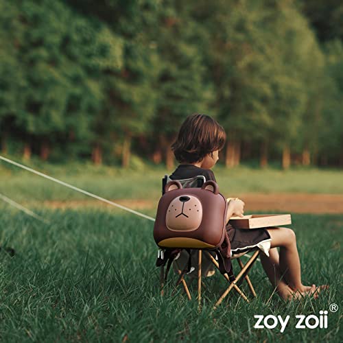 Zoy zoii Bear Backpack for Boys Girls, Cute Backpack for Kids, Mini Preschool Travel Bag for Toddler, Ages 3-6