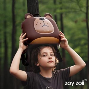 Zoy zoii Bear Backpack for Boys Girls, Cute Backpack for Kids, Mini Preschool Travel Bag for Toddler, Ages 3-6