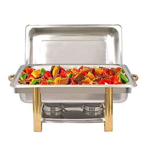 Stainless Steel Chafing Dish Buffet Trays Chafer With Warmer & Lid 63x35x32 cm