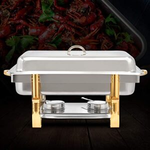 Stainless Steel Chafing Dish Buffet Trays Chafer With Warmer & Lid 63x35x32 cm