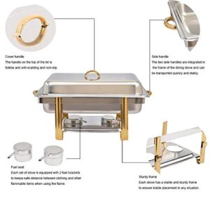 Stainless Steel Chafing Dish Buffet Trays Chafer With Warmer & Lid 63x35x32 cm