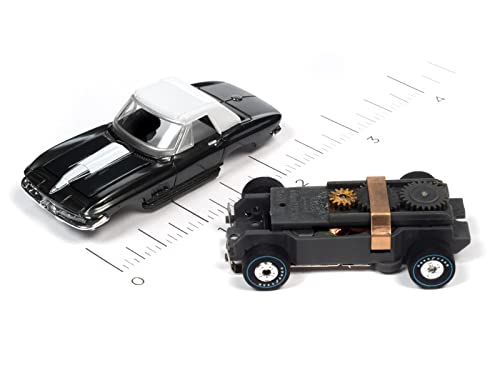 Auto World Thunderjet OK Used Cars 1967 Chevrolet Corvette (Black) HO Scale Slot Car