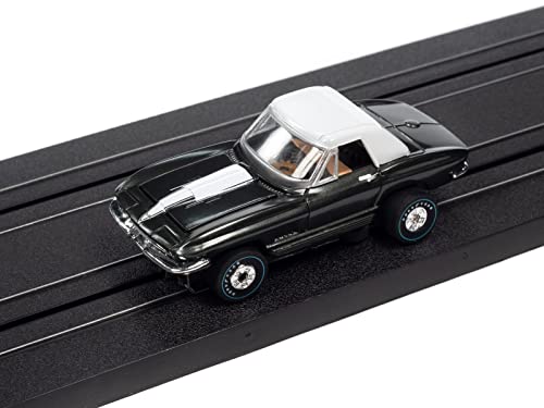 Auto World Thunderjet OK Used Cars 1967 Chevrolet Corvette (Black) HO Scale Slot Car