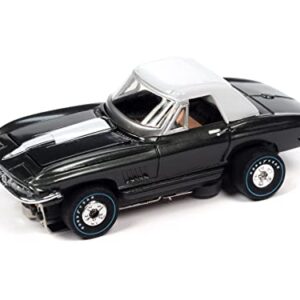 Auto World Thunderjet OK Used Cars 1967 Chevrolet Corvette (Black) HO Scale Slot Car