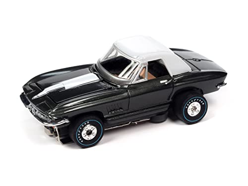 Auto World Thunderjet OK Used Cars 1967 Chevrolet Corvette (Black) HO Scale Slot Car