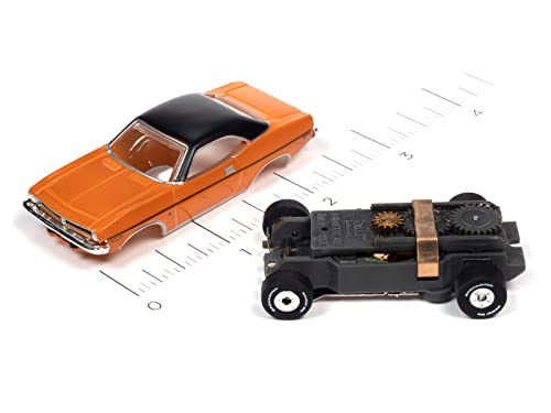 Auto World Thunderjet OK Used Cars 1970 Plymouth Barracuda Gran Coupe (Orange) HO Scale Slot Car