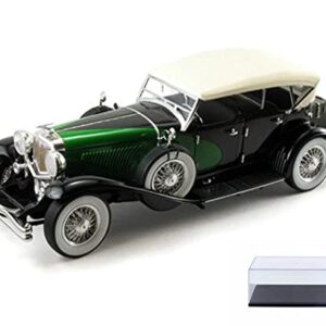 Diecast Car w/Display Case - 1934 Duesenberg, Black - Signature Models 18110 - 1/18 Scale Diecast Model Toy Car