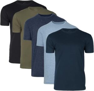 true classic tees premium fitted men's t-shirts - 5 pack crew neck