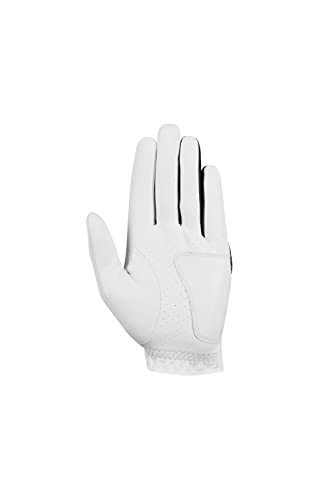 Callaway Golf Weather Spann Premium Synthetic Golf Glove (White, Single, Standard, Medium-Large, Worn on Left Hand)