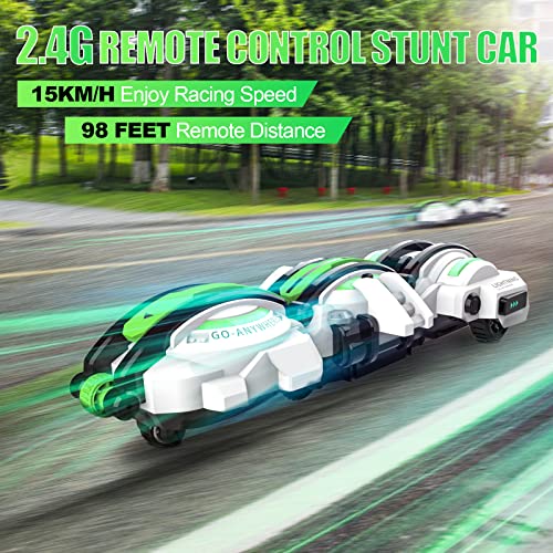 BAZADER RC Cars with LED Lights - Remote Control Car Snake 360° Roll Toys, Birthday for Kids Age 7 8 9 10 11+ Year Old, 2 Batteries 30+min, Indoor/Outdoor Toys for 6-12 yr Teen Boys