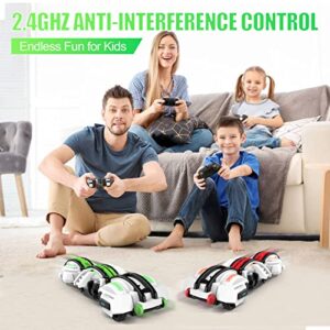 BAZADER RC Cars with LED Lights - Remote Control Car Snake 360° Roll Toys, Birthday for Kids Age 7 8 9 10 11+ Year Old, 2 Batteries 30+min, Indoor/Outdoor Toys for 6-12 yr Teen Boys