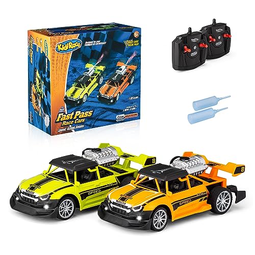 RC Two Pack Race Car Gifts for Kids - Rechargeable Drifting Stunt Car - Remote Control Toys 2.4ghz 1:20 Scale - Smoke Generating Cars - Birthday Gift Ideas for Boys & Girls Ages 3 4-7 8-12 Year Old