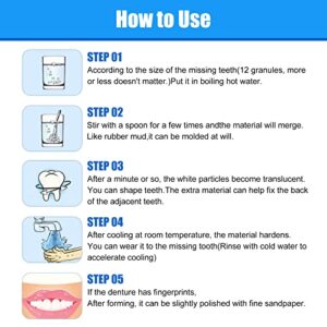 Tooth Repair Kit, Temporary Fake Teeth, Fixing The Missing and Broken Tooth Replacements, with 4 Dental Tools