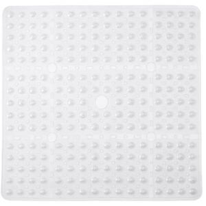 enkosi large square shower mat non slip - non slip shower mats - clear shower mats for showers anti slip - shower floor mat - shower non slip mat - bathroom shower mat - shower bath mat (clear 27x27)