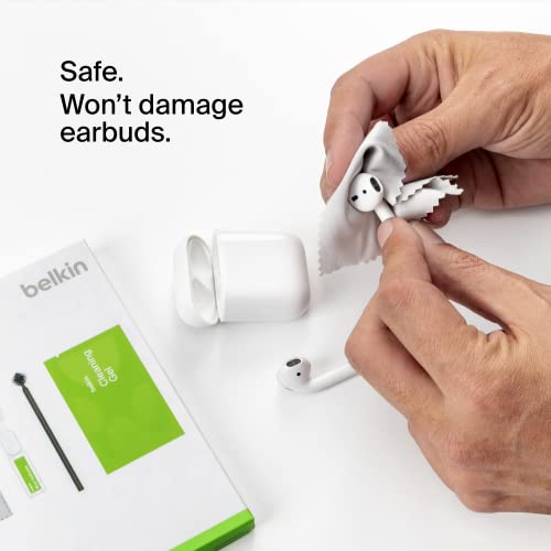 Belkin AirPods Cleaning Kit for One-Time Use – Fast, Easy, & Safe AirPod Cleaner Set, Safely Removes 99% of Earwax & Dirt, Restores Earbuds – Compatible with AirPods Gen 1, 2, & 3