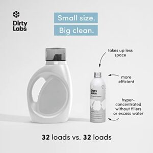 Dirty Labs | Hand Wash and Delicates | Scent Free | 32 Loads (8.6 fl oz) | Bio Enzyme Liquid Laundry Detergent | For Fine Silks, Wools, Handwash Garments | Hyper-Concentrated | Non Toxic, Biodegradable | Stain & Odor Removal