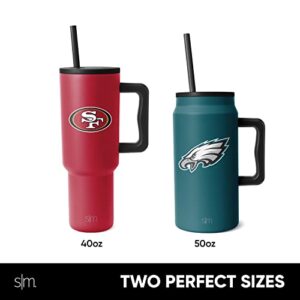 Simple Modern Officially Licensed NFL 40oz Tumbler with Handle and Straw Lid | Football Thermos Gifts for Men, Women, Christmas | Trek Collection | Buffalo Bills