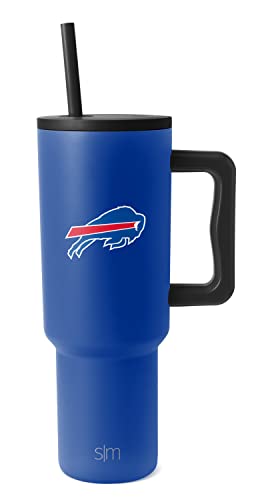 Simple Modern Officially Licensed NFL 40oz Tumbler with Handle and Straw Lid | Football Thermos Gifts for Men, Women, Christmas | Trek Collection | Buffalo Bills