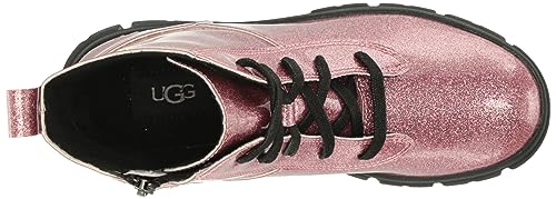 UGG Girls T Ashton LACE UP Fashion Boot, Glitter Pink, 12 Little Kid