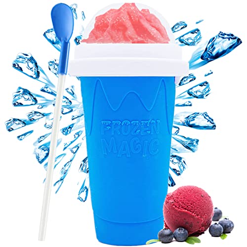 Frozen Magic Slushy Maker Cup,TIK TOK Quick Frozen Smoothies Cup,Slushy Squeeze Cup Slushie Maker Cup Ice Cup,Cool Stuff Ice Cream Maker for Kids Teens Family