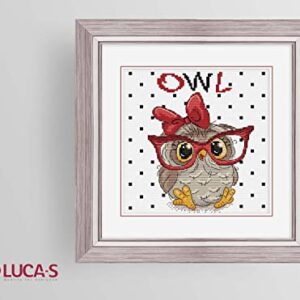 Cross Stitch Kit Luca-S - The Owl with Glasses, B1403