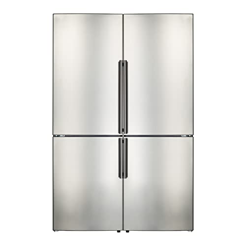 Forno Freestanding 48 Inch Side by Side Bottom Mount Freezer Refrigerator with 22.2 Cubic Ft. Total Capacity - Stainless Steel No Frost Fridge with Adjustable Shelves and and Child Safety Lock