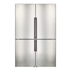 Forno Freestanding 48 Inch Side by Side Bottom Mount Freezer Refrigerator with 22.2 Cubic Ft. Total Capacity - Stainless Steel No Frost Fridge with Adjustable Shelves and and Child Safety Lock