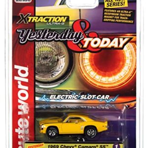 Auto World Xtraction 1969 Chevrolet Camaro (Yellow) HO Scale Slot Car