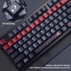 i Maifu Ray Akatsuki keycaps，Japanese keycaps，PBT Anime keycaps with Key Puller for Mechanical Gaming Keyboards