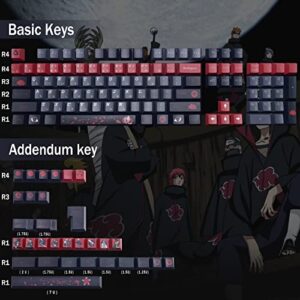 i Maifu Ray Akatsuki keycaps，Japanese keycaps，PBT Anime keycaps with Key Puller for Mechanical Gaming Keyboards