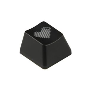 mechkeeb love heart oem profile keycaps 1.6mm thickness backlit shine through keycaps esc wasd arrow for mx mechanical gaming keyboard (black esc 1 pcs)